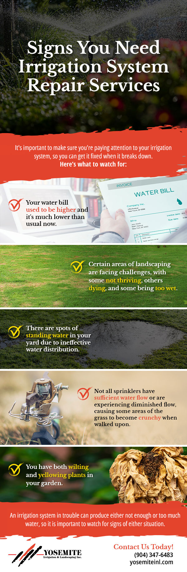 Signs You Need Irrigation System Repair Services [infographic]